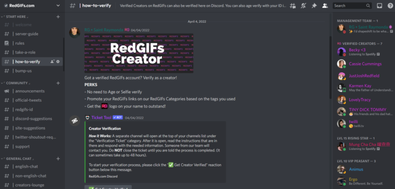 Benefits of being verified - RedGIFs Creators
